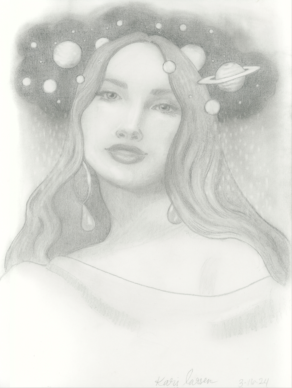 "Spacey Kacey" Original Drawing – Kari On Paper
